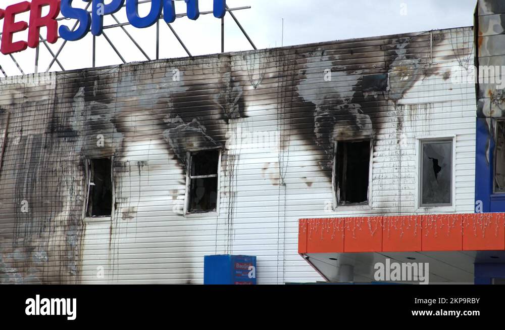 Ukraine.Bucha. War in Ukraine. Shops and warehouses bombed by Russian ...