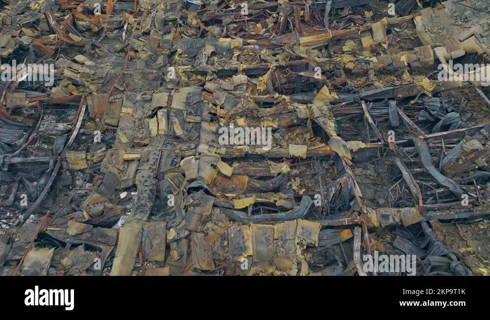 War building Ukraine view civil bomb city house ruin damage fire ...