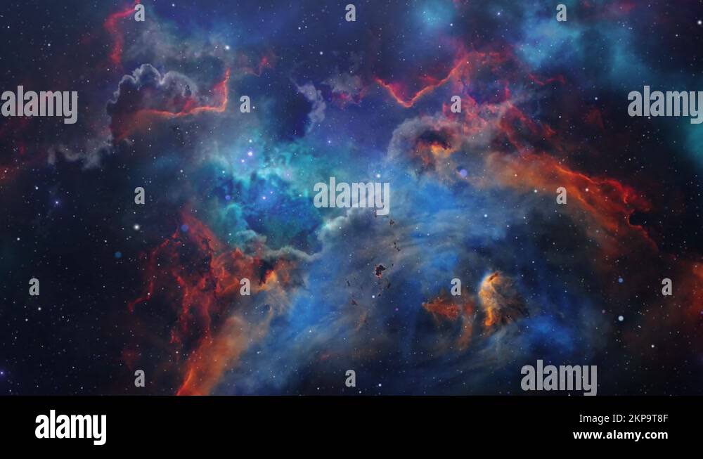 Space exploration into a nebulae in deep space , universe 4k Stock ...