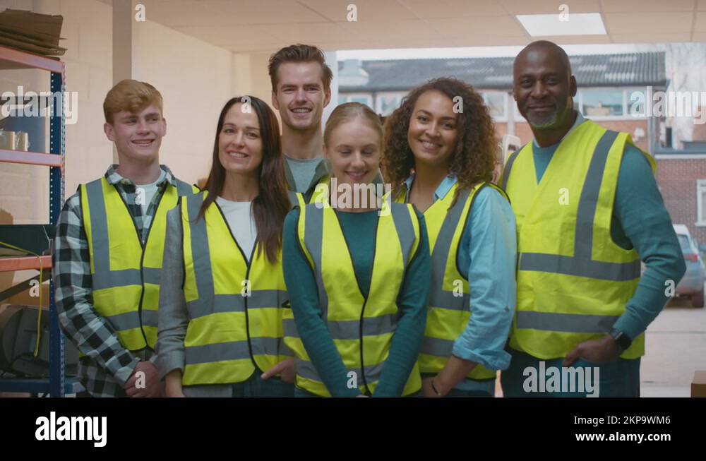 People working together wearing high vis Stock Videos & Footage - HD ...