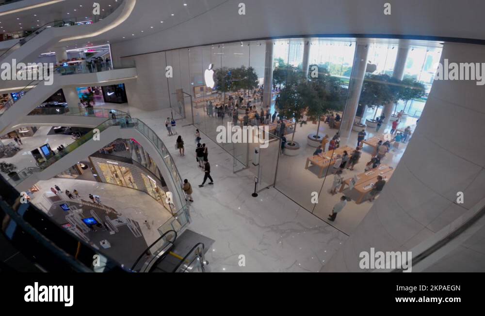 Apple official store at Icon Siam shopping mall in Bangkok, Thailand ...
