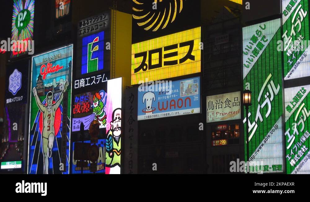Dotonbori in osaka glico man Stock Videos & Footage - HD and 4K Video ...