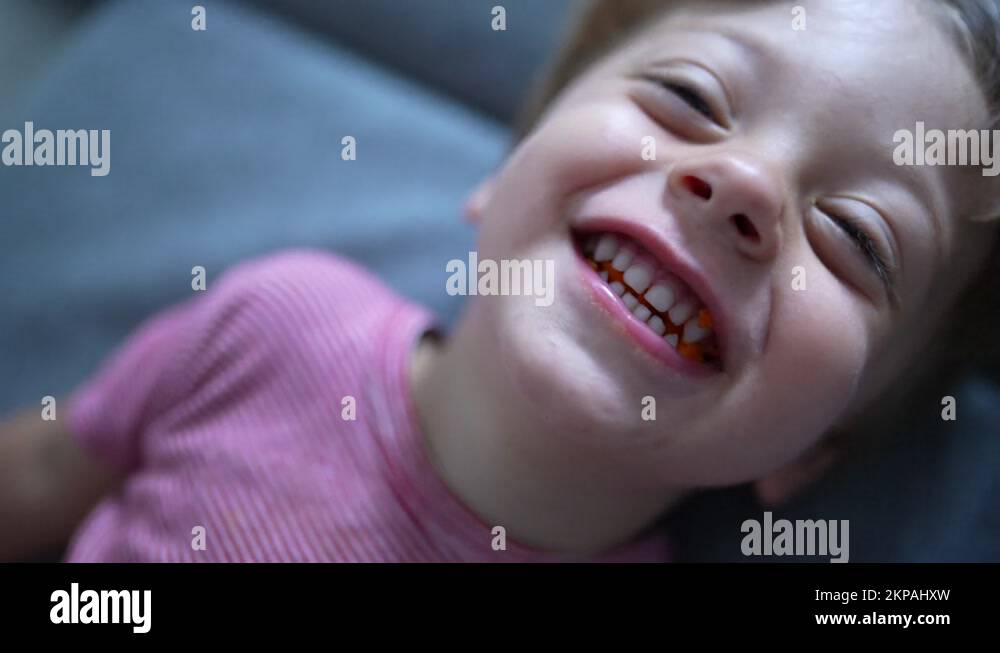One happy little boy laughing and smiling child real life laugh and ...
