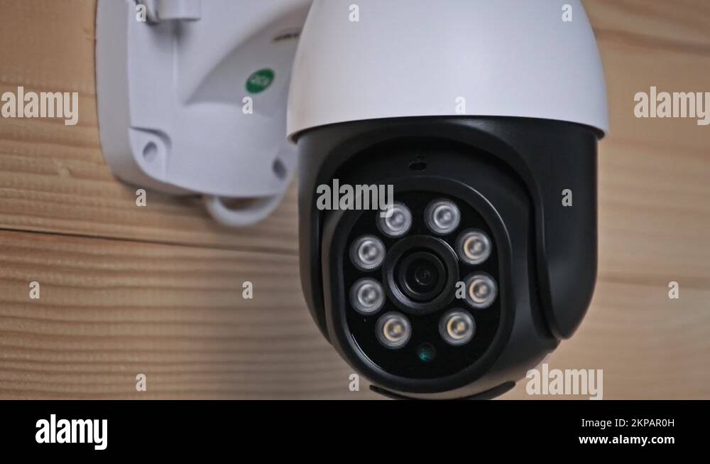 Cctv Camera Rotates And Follow The Object Security Camera Surveillance Stock Video Footage Alamy