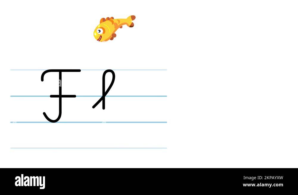 Letter fish cartoon illustration Stock Videos & Footage - HD and 4K ...