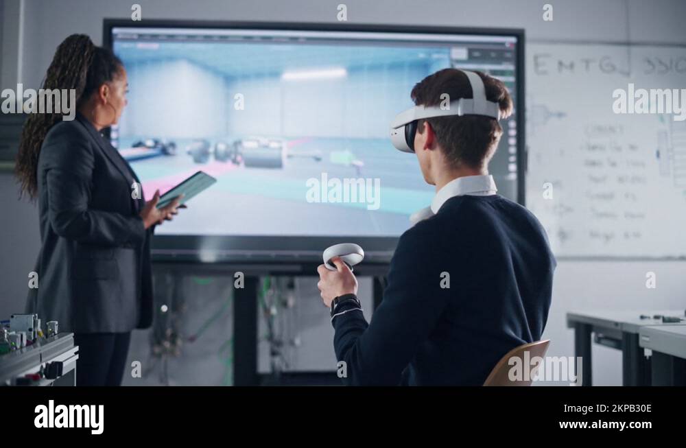 Student Moving Controllers While Designs Prototype Of Motor Stock Video ...