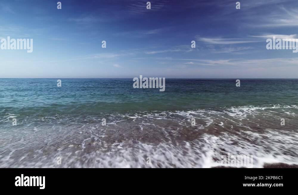 Empty beach ocean waves close Stock Videos & Footage - HD and 4K Video ...