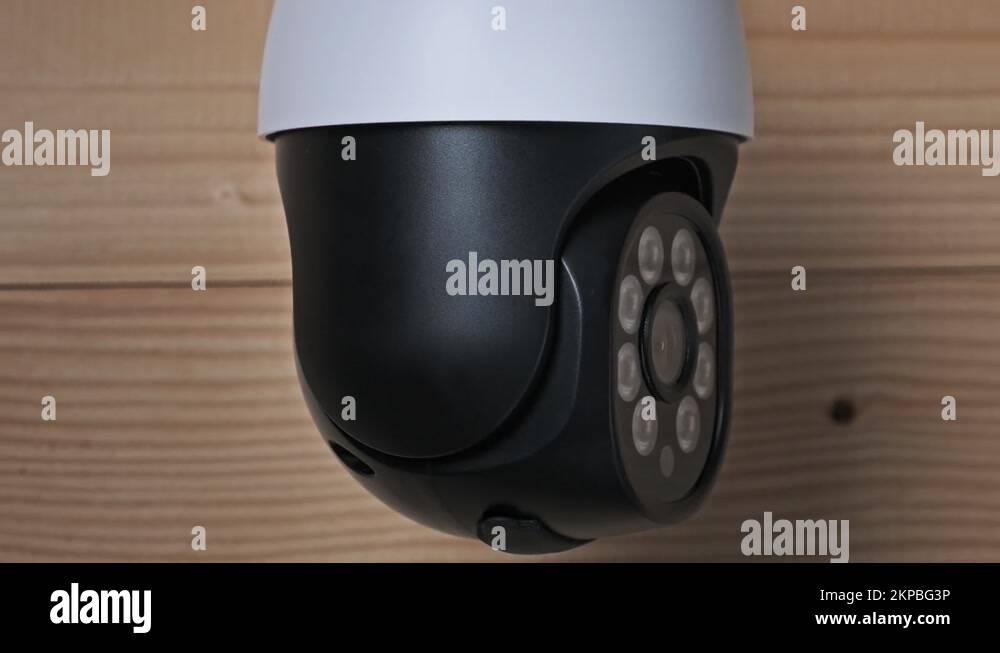 CCTV camera rotates and follow the object, Security Camera ...