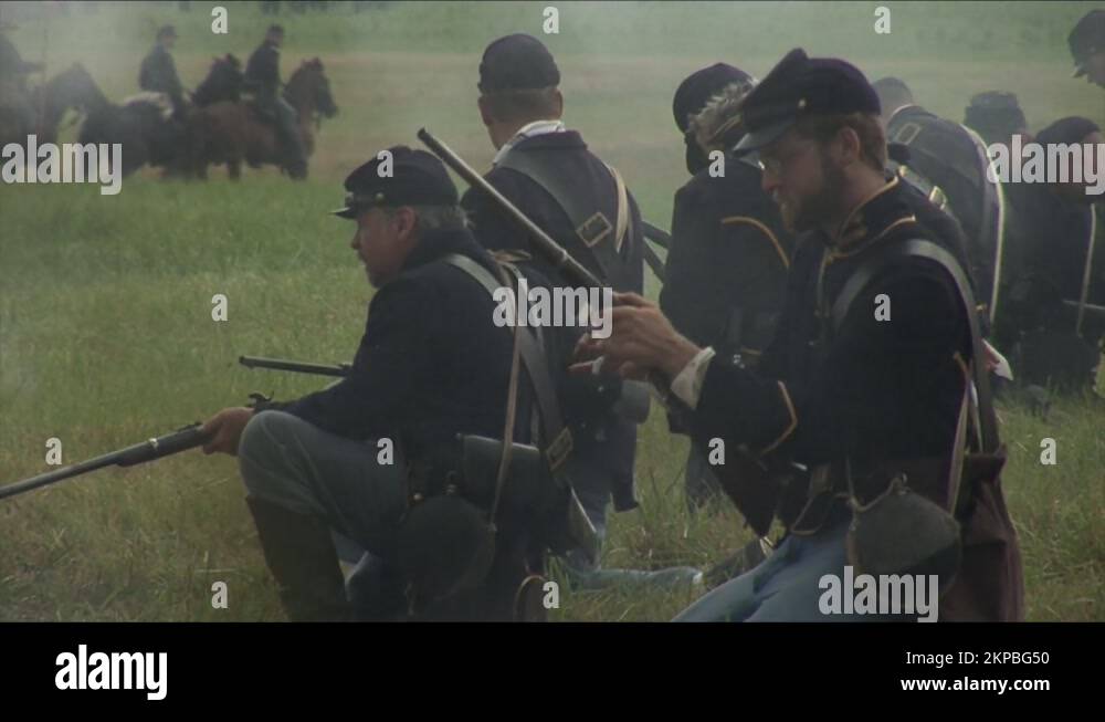 "Combat Camera" with a Union Cavalry Firing line - Civil War Battle ...