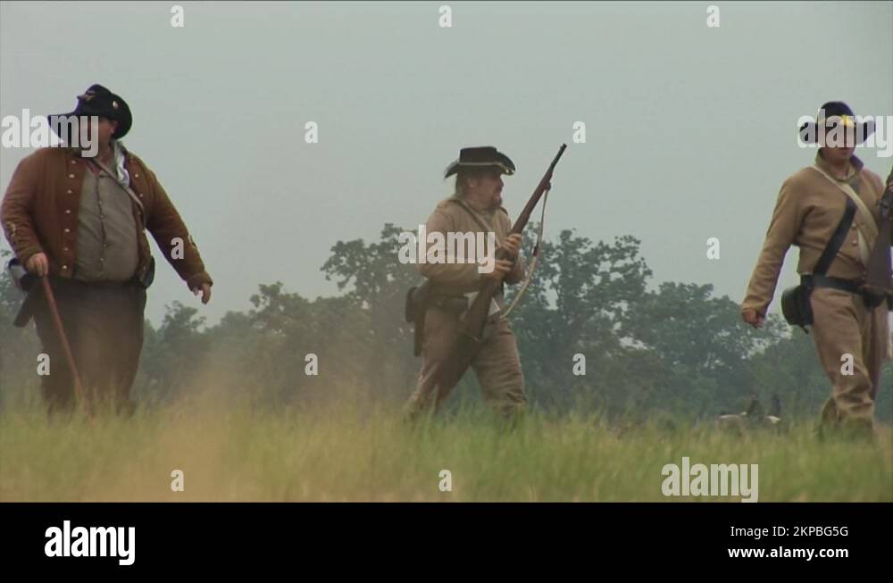 Handheld "Combat Camera" in Confederate Cavalry Firing line - Civil War ...
