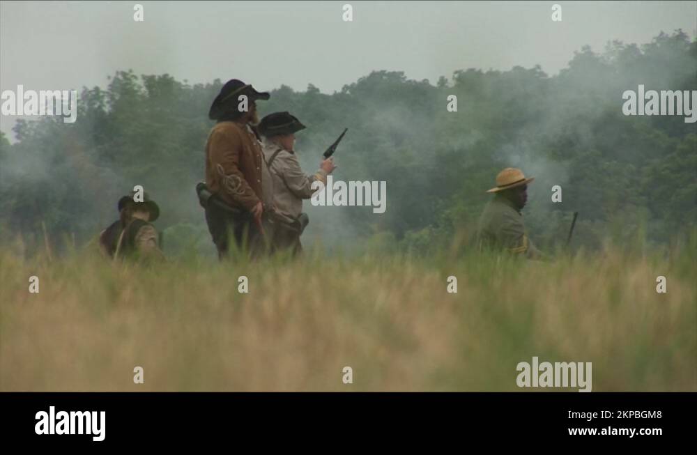 Handheld "Combat Camera" on a Confederate Firing line - Civil War ...