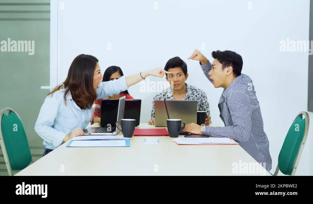 Two people arguing during business meeting Stock Video Footage - Alamy