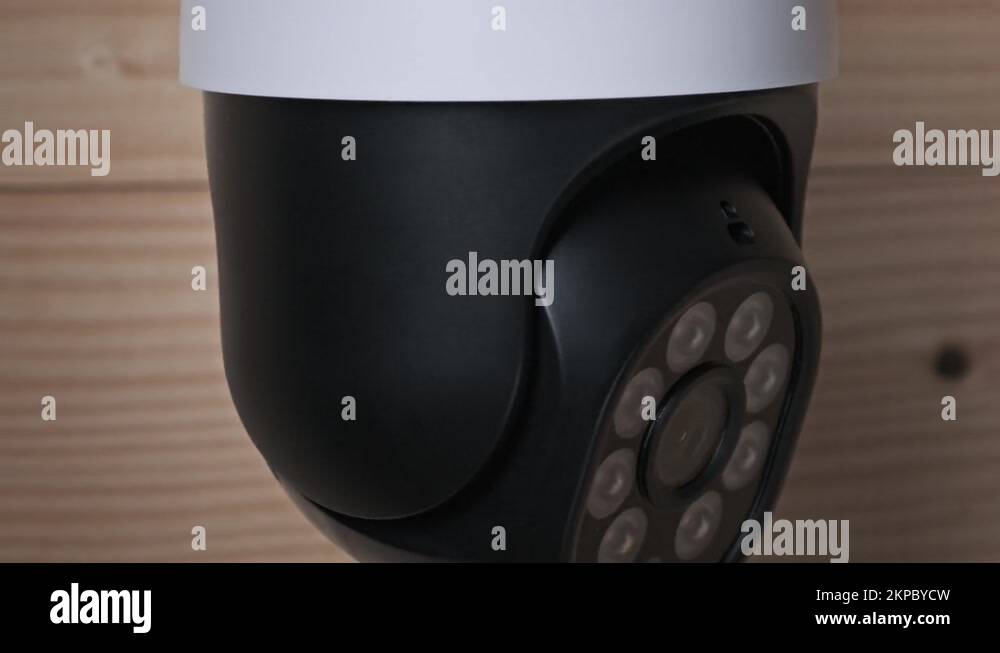 Cctv Camera Rotates And Follow The Object Security Camera Surveillance Stock Video Footage Alamy