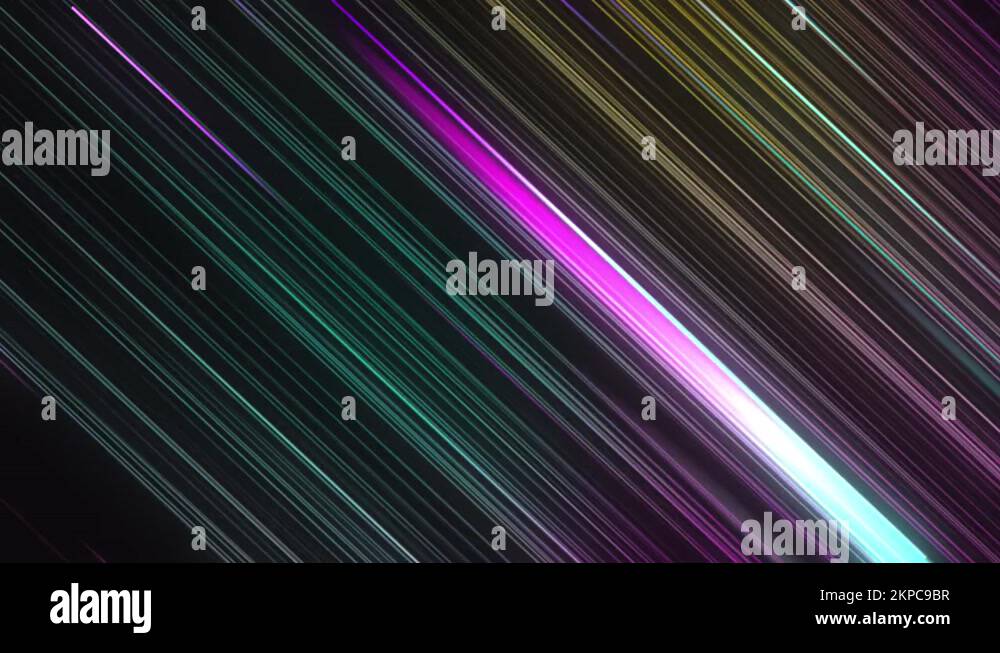 Neon Diagonal Anime Speed Lines. Fast speed neon glowing flashing lines ...