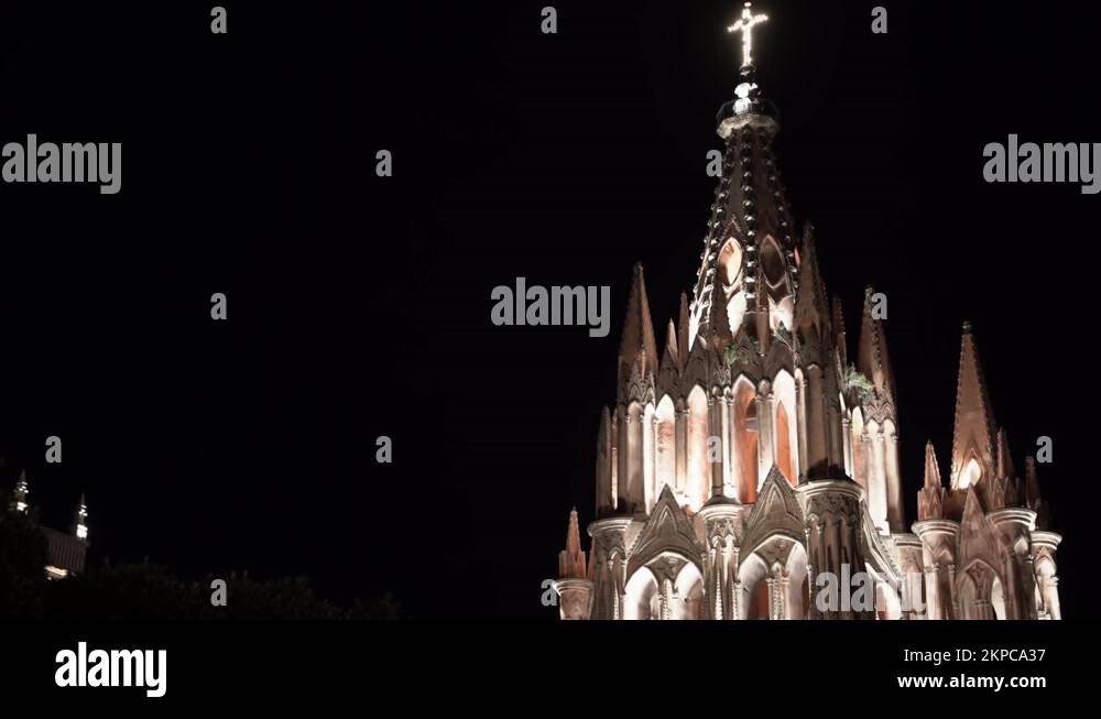 Pretty view of the cross of Christ on the top of a church Stock Video ...