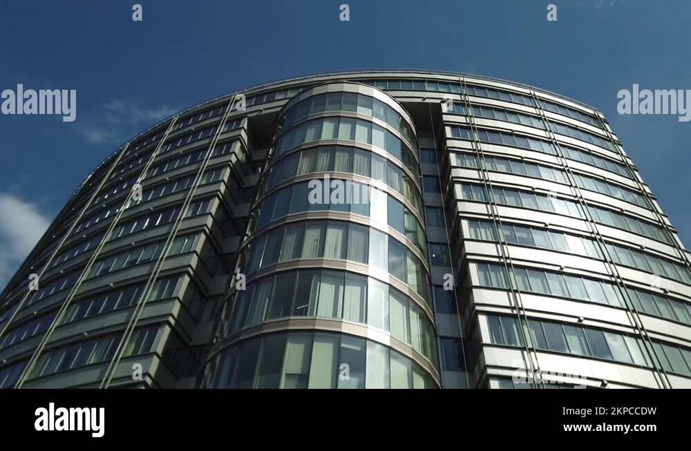 Exterior of a high-rise apartment building facade, windows and ...