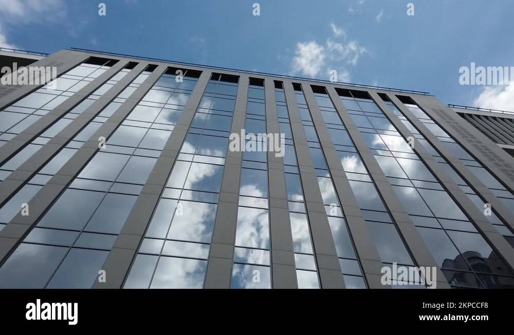 Exterior of a high-rise apartment building facade, windows and ...