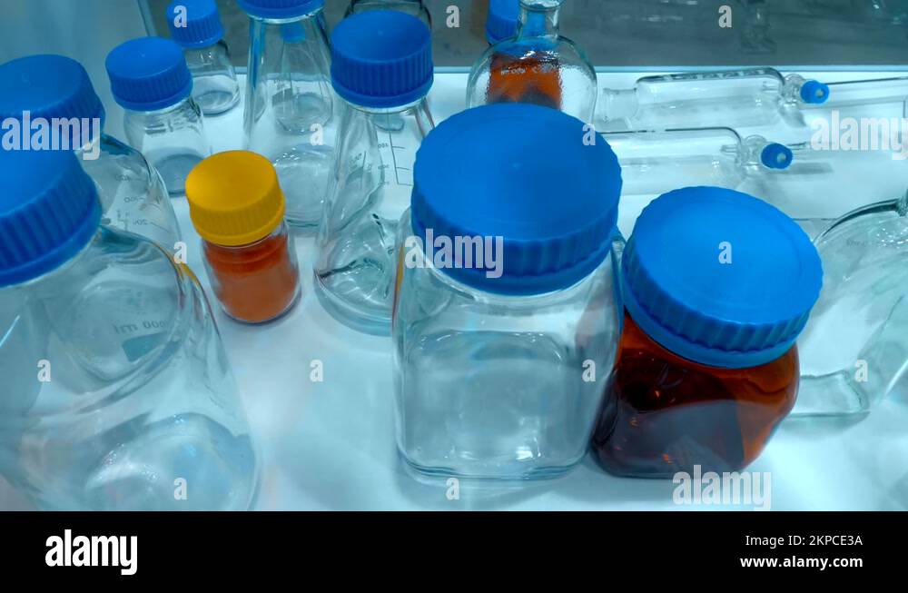Solution glass chemical jars Stock Videos & Footage - HD and 4K Video ...
