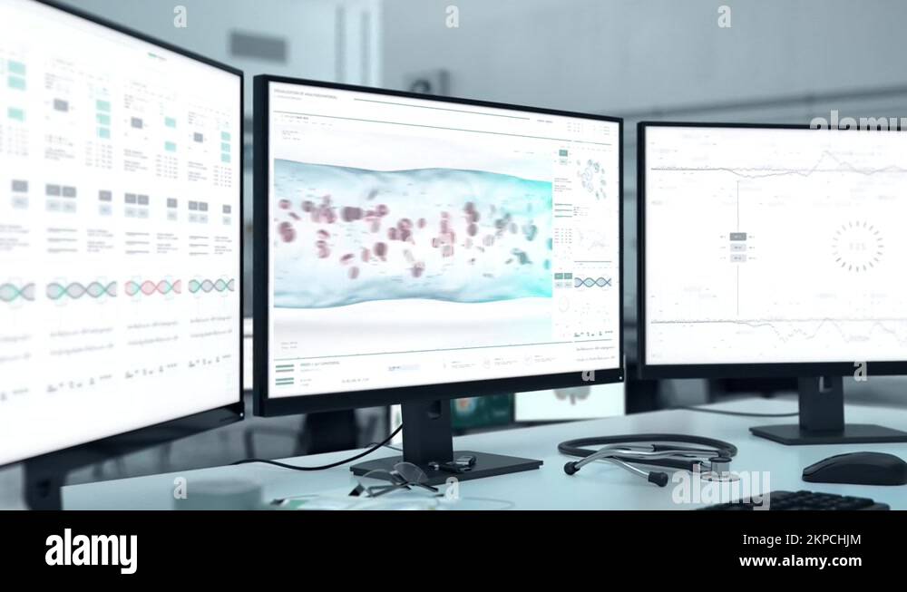 Futuristic Microscopic examination scanner tech detects the Fourth ...