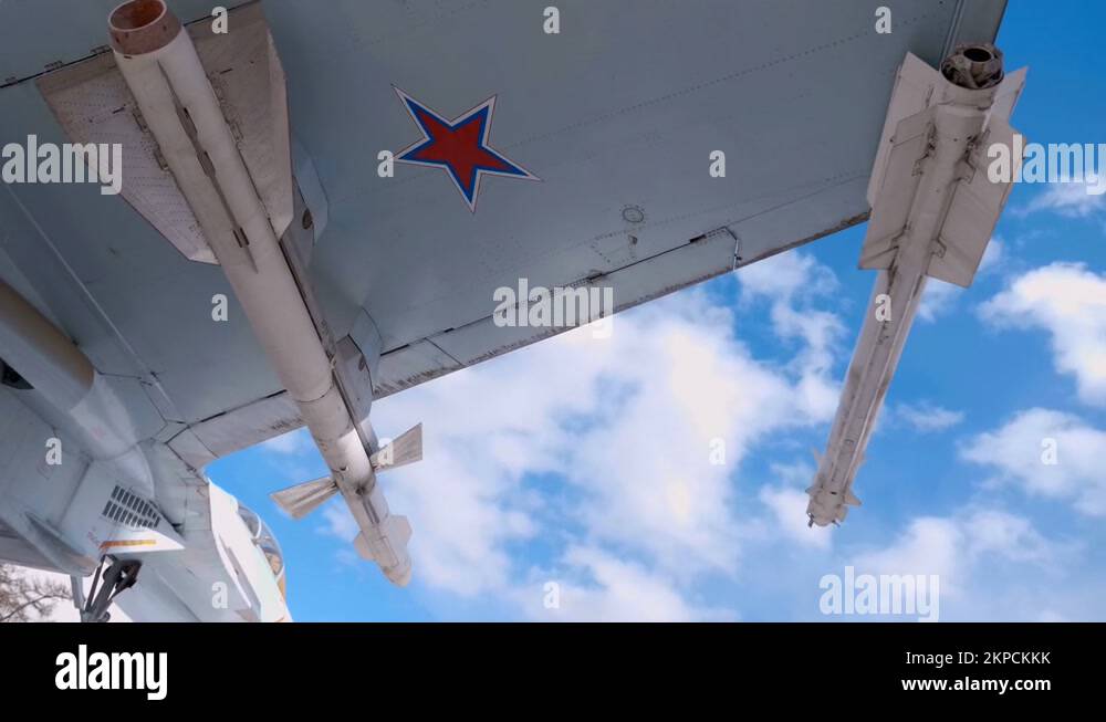 On the wing of Russian fighter controlled missiles "air-to-air", "air ...
