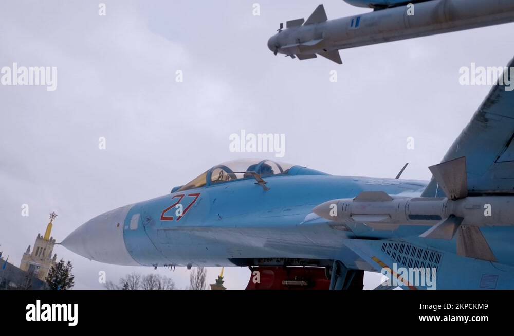 On the wing of Russian fighter controlled missiles "air-to-air", "air ...
