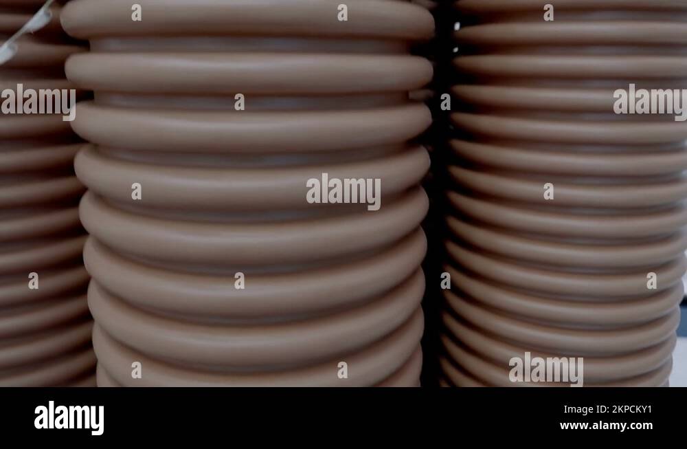 Samples of plastic corrugated pipes of large diameter for removal of ...