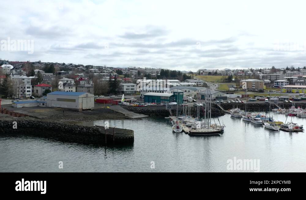 Hafnarfjordur Coastal Town And Marina At Daytime In Reykjavik, Iceland ...