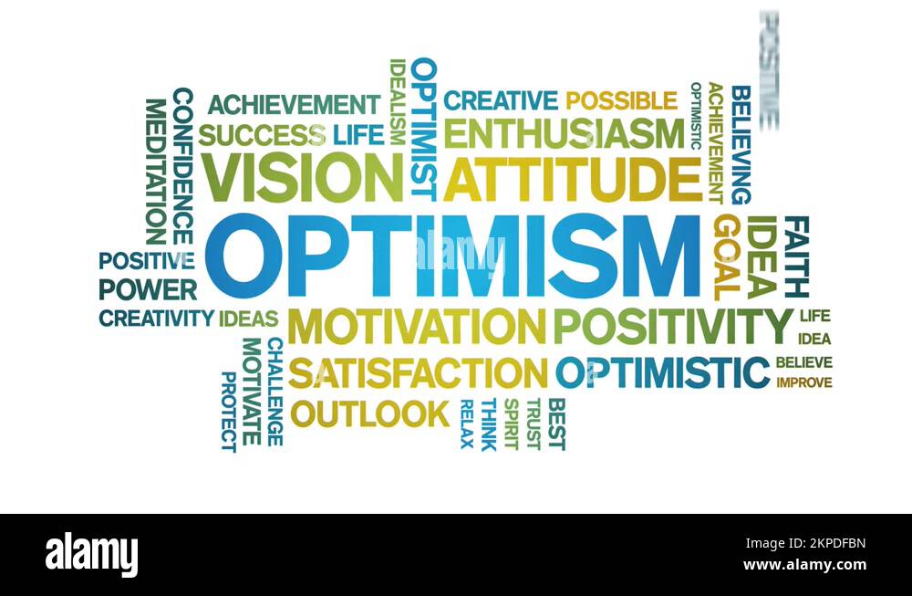 Optimism animated word cloud,animation text kinetic typography seamless loop Stock Video Footage ...