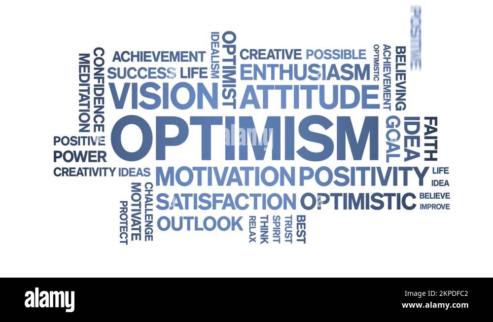 Optimism animated word cloud,animation text kinetic typography seamless ...