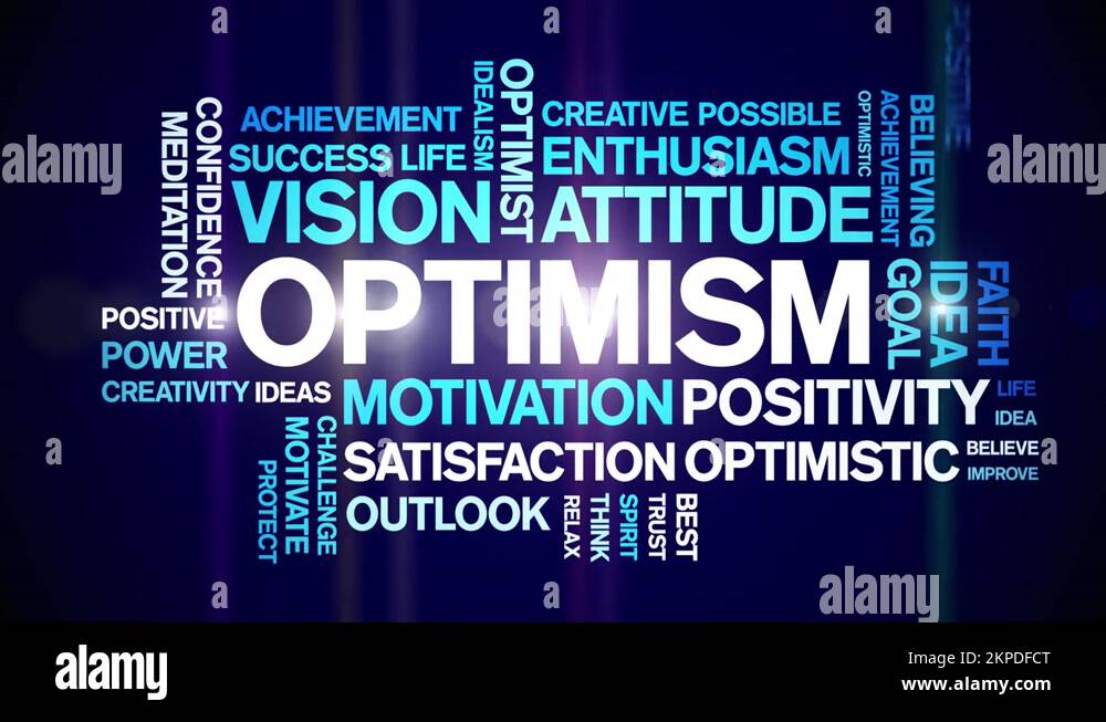 Optimism animated word cloud,animation text kinetic typography seamless ...