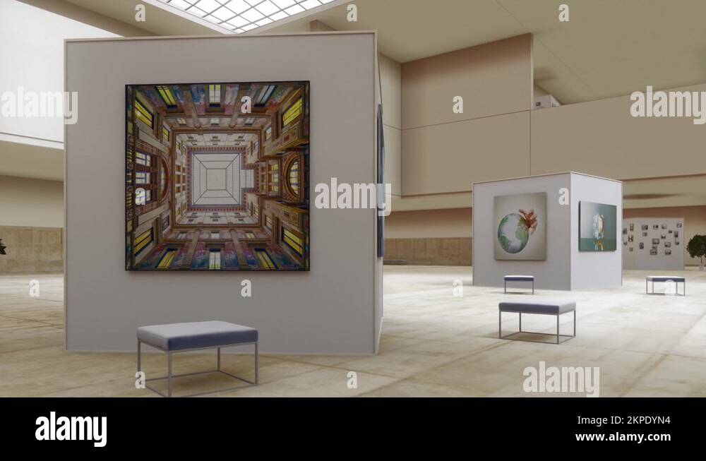The concept of modern art museum. NFT Museum. NFT Crypto Art ...