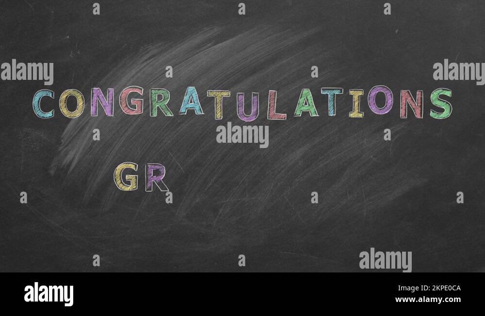 Congratulations graduates. Animated chalkboard illustration Stock Video ...