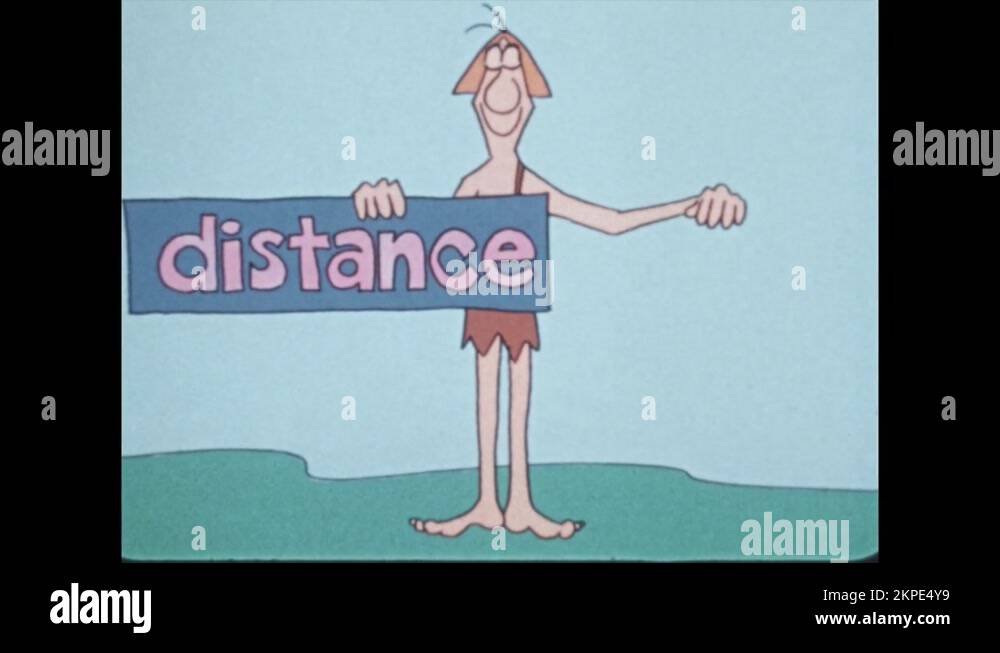 1980s: Caveman holds up signs. Claw snatches sign from caveman. Diagram ...