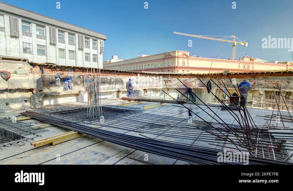 Shuttering concrete steel reinforcement rebar Stock Videos & Footage ...