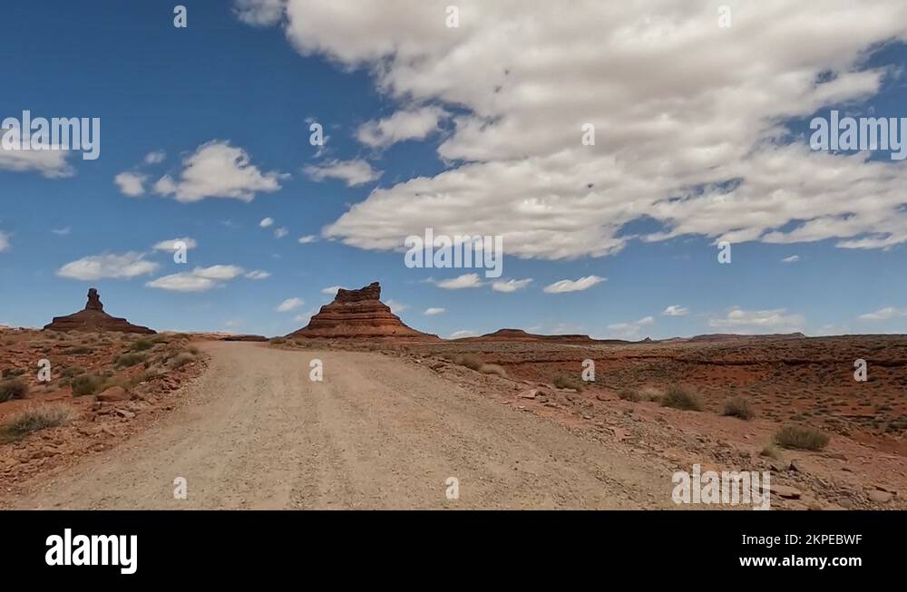 Driving Valley of the Gods Utah desert landscape camping POV 4K part 2 ...