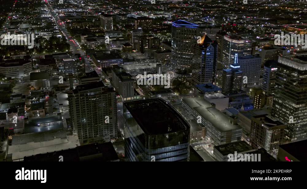 Salt Lake City Utah Aerial v45 low level birds eye view drone flyover ...