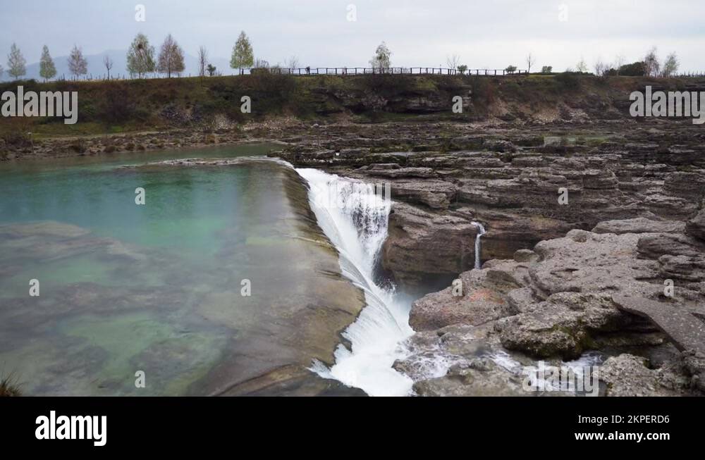 Niagara Falls near the capital Podgorica in Montenegro Stock Video ...