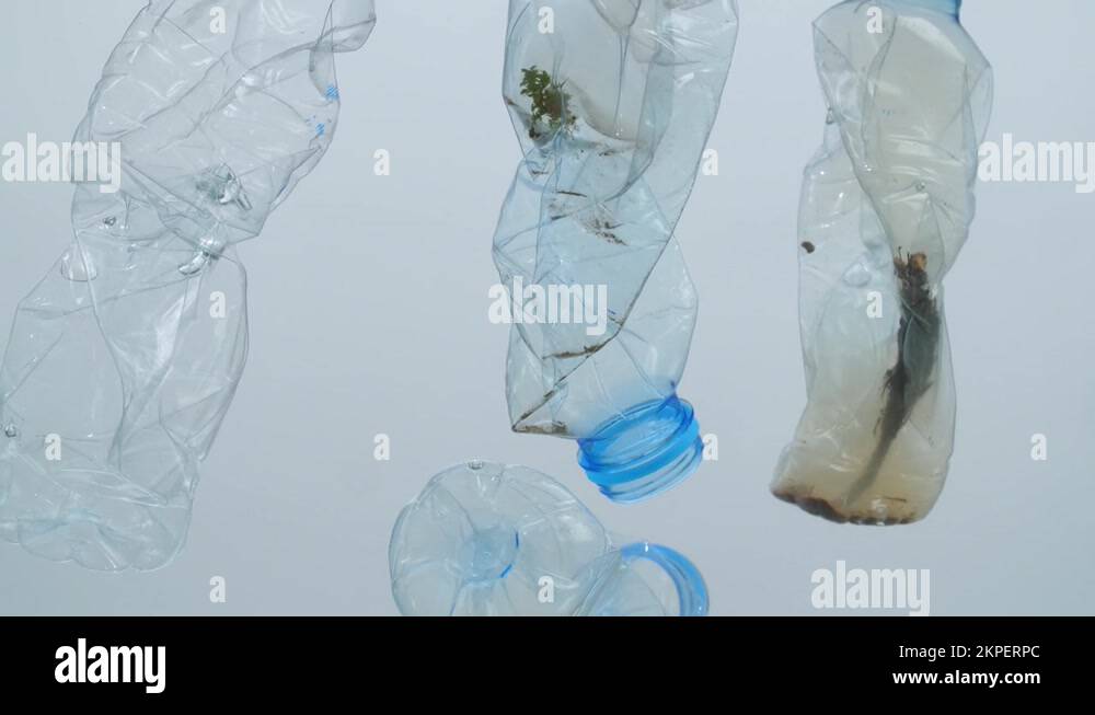 Underwater Footage Of Plastic Pollution Problem Concept In Ocean Stock ...