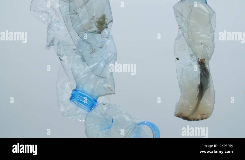 Underwater Footage Of Plastic Pollution Problem Concept In Ocean Stock ...