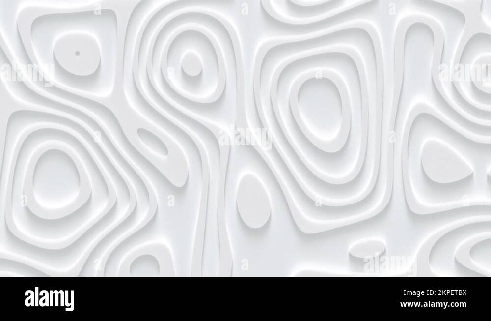 Smooth terrain isolines on the surface. Bright, milky wavy motion ...