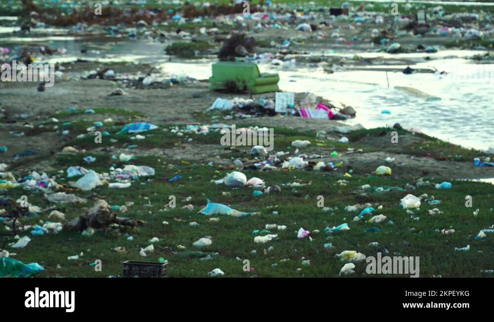Dirty Environment And A Stream Full Of Garbage In Son Hai, Vietnam ...
