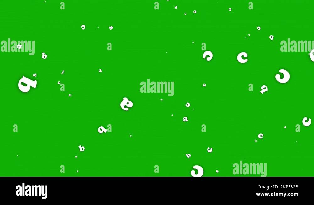 English alphabets green screen motion graphics Stock Video Footage - Alamy