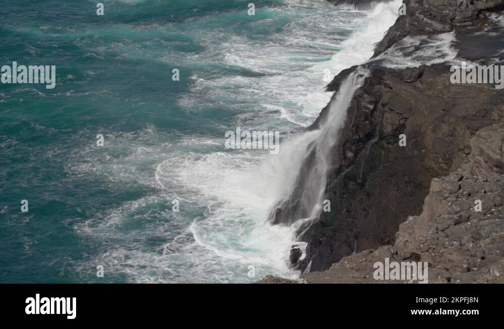 Splashing Stream Of Bosdalafossur Waterfall At Leitisvatn And Trælanípa ...
