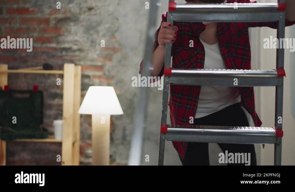 Woman climbing on ladder Stock Videos & Footage - HD and 4K Video Clips ...