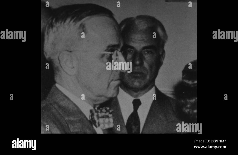 1940s: Funeral for Franklin D. Roosevelt. Harry S. Truman is sworn in ...