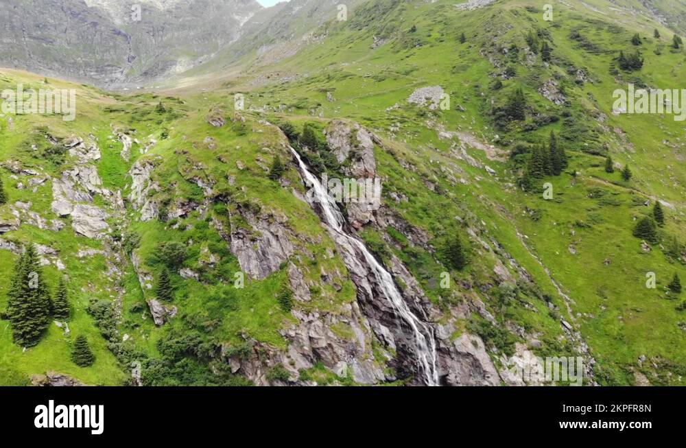 Capra waterfall and Transfagarasan road, famous touristic place in ...