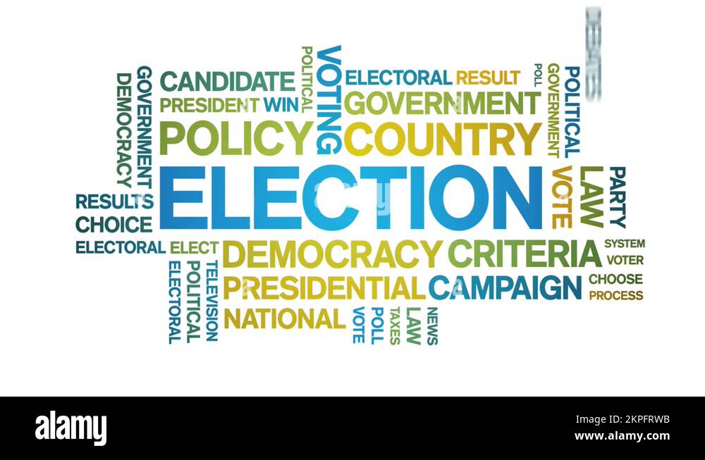 Election animated word cloud,animation text kinetic typography seamless ...