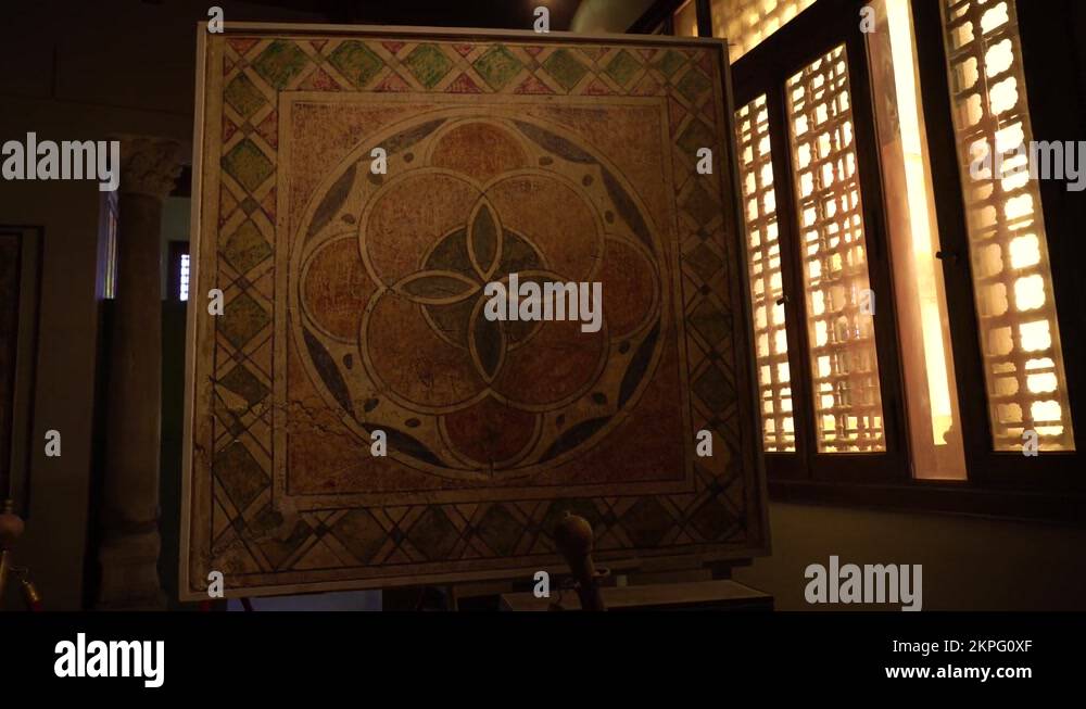 Christian painting in coptic museum in Cairo Stock Video Footage - Alamy