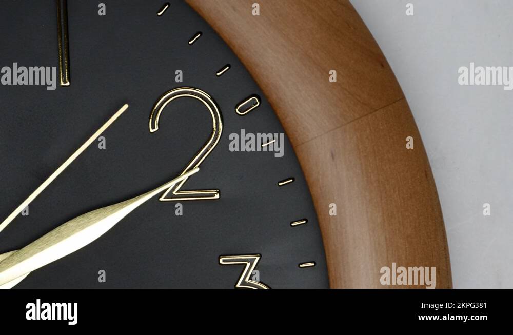 An Extreme Close-up Shot Of A Wall Clock With The Start Time Of 2.00 Am ...