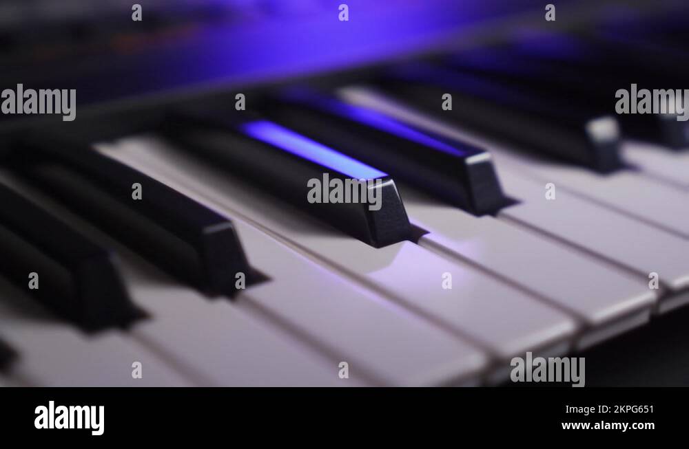Keys of a keyboard, close up, moving from left to right Stock Video ...